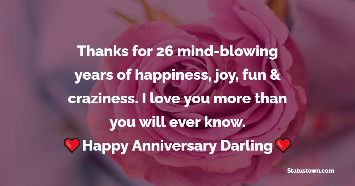 20 Best 26th Anniversary Wishes In November 2023