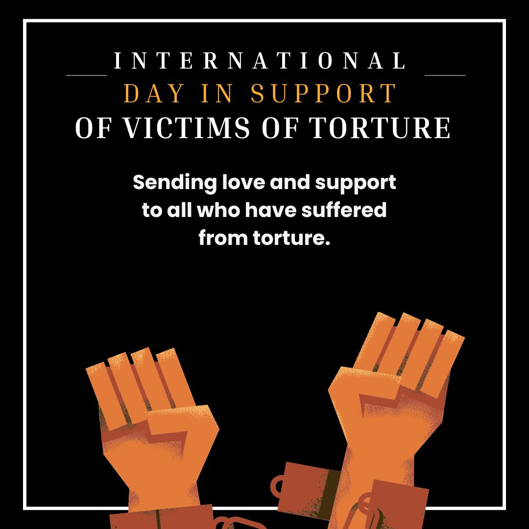 Sending love and support to all who have suffered from torture.